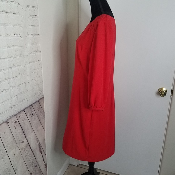 Talbots | Dresses | Talbots Red Long Sleeve Sheath Dress Size 4 | Poshmark